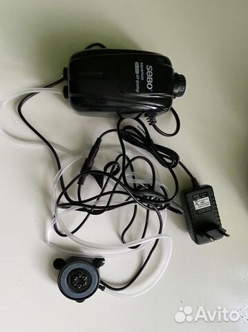 Компрессор для аквариума, пузыри цветной свет аква